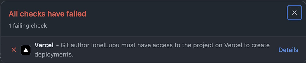 Deployment request did not have a git author with access - Help ... Deployment request did not have a git author with access - Help ...