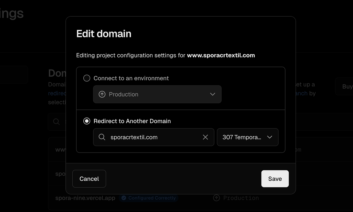 DNS configuration - Help - Vercel Community