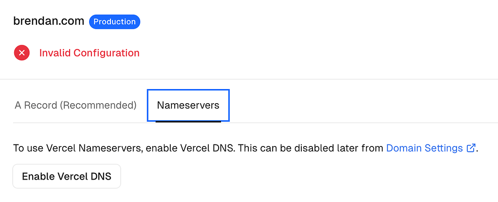 No nameserver option when "Another Vercel account is using this domain" - Help - Vercel Community