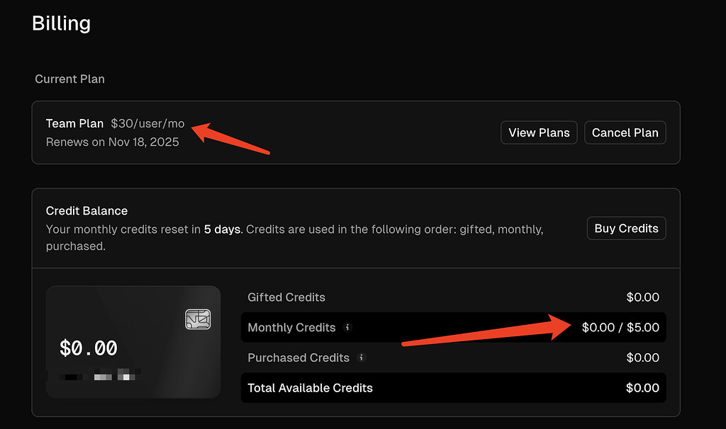 Paid for V0 Team Plan but Credit Balance Shows 0 - v0 - Vercel Community