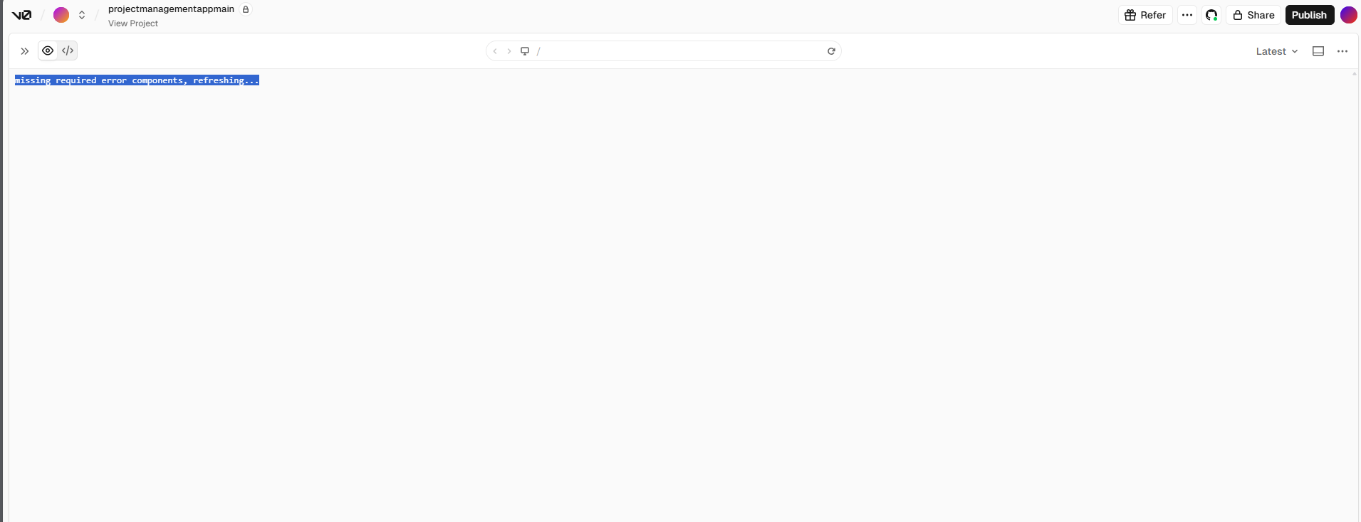 v0 project previews not loading - v0 - Vercel Community