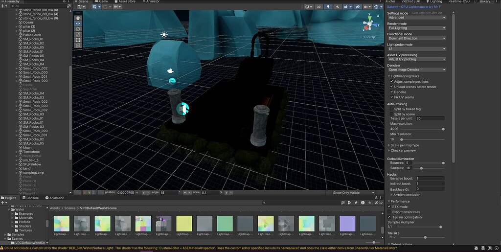 Lighting not working at all (bakery/realtime csg) - Help! - VRChat Ask Forum