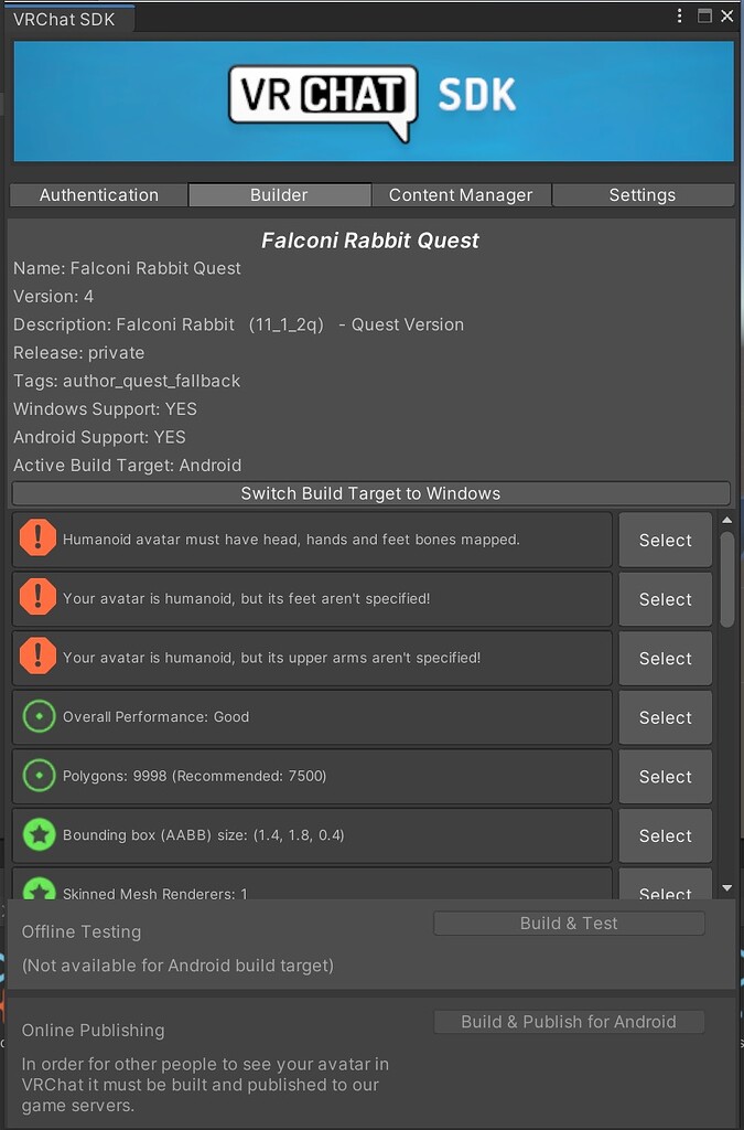 Quest Avatar breaks after upload? - Help! - VRChat Ask Forum