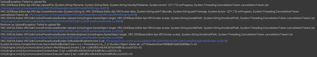 Strange error when trying to upload avatar - Help! - VRChat Ask Forum
