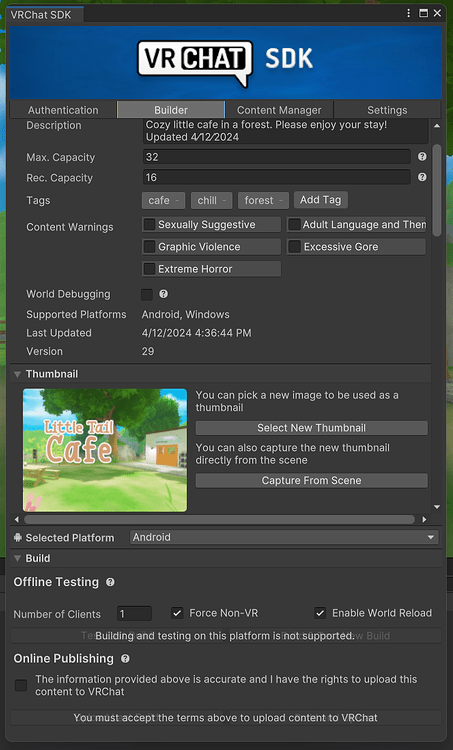 SDK Error preventing me from uploading world - Help! - VRChat Ask Forum