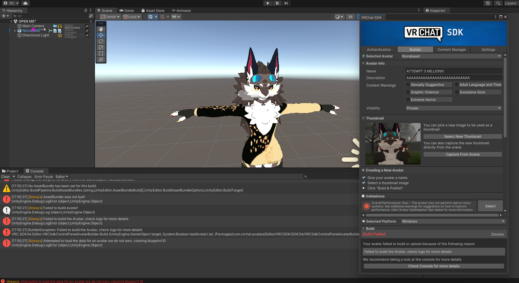 HELP! I need help uploading model as pc only - Help! - VRChat Ask Forum