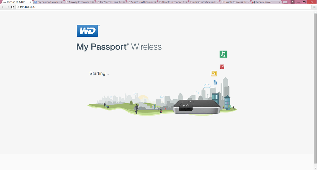 Can't connect to dashboard - My Passport Wireless - WD Community