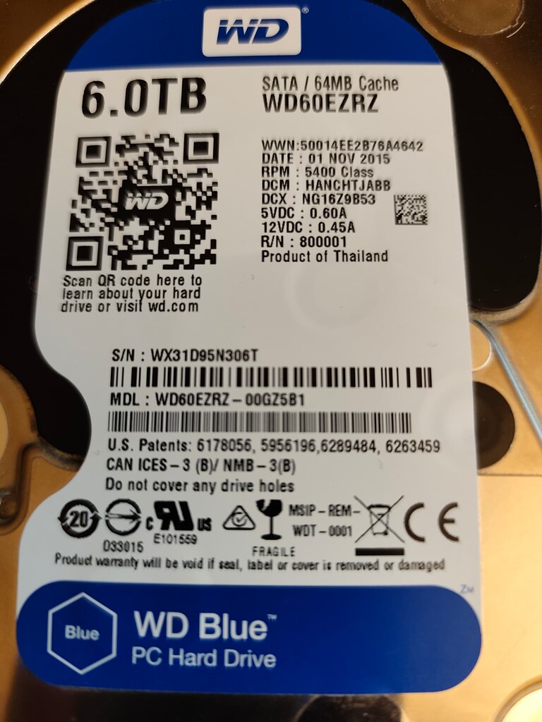 Serial number and model not identified - WD Blue - WD Community