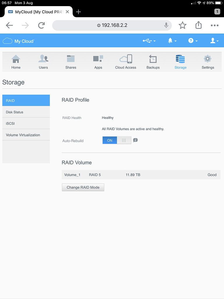 PR4100 Red drive light but no disk issues - My Cloud OS 3 - WD Community
