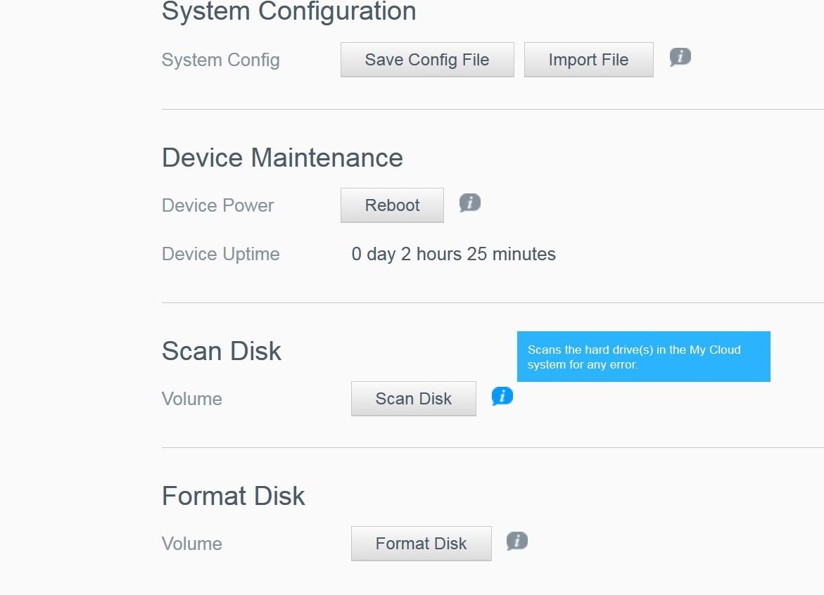 Difference between System Diagnostic Full Test and Scan Disk - My Cloud ...