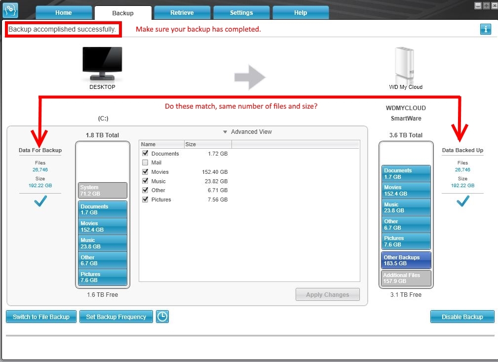 Where is the backup log or history in WD Smart Ware 2.1.0? - WD ...