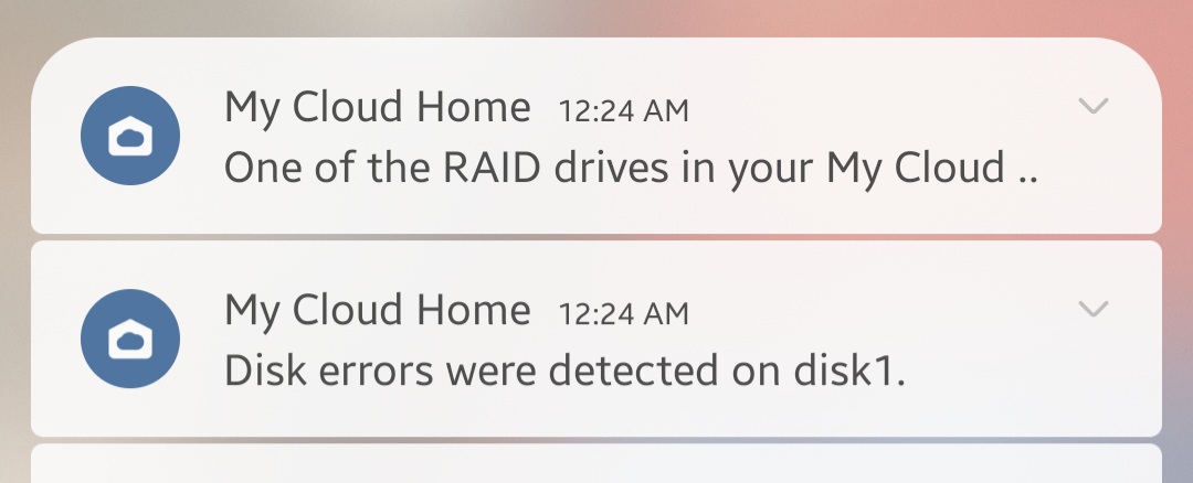Getting errors on disk - My Cloud Home Duo - WD Community